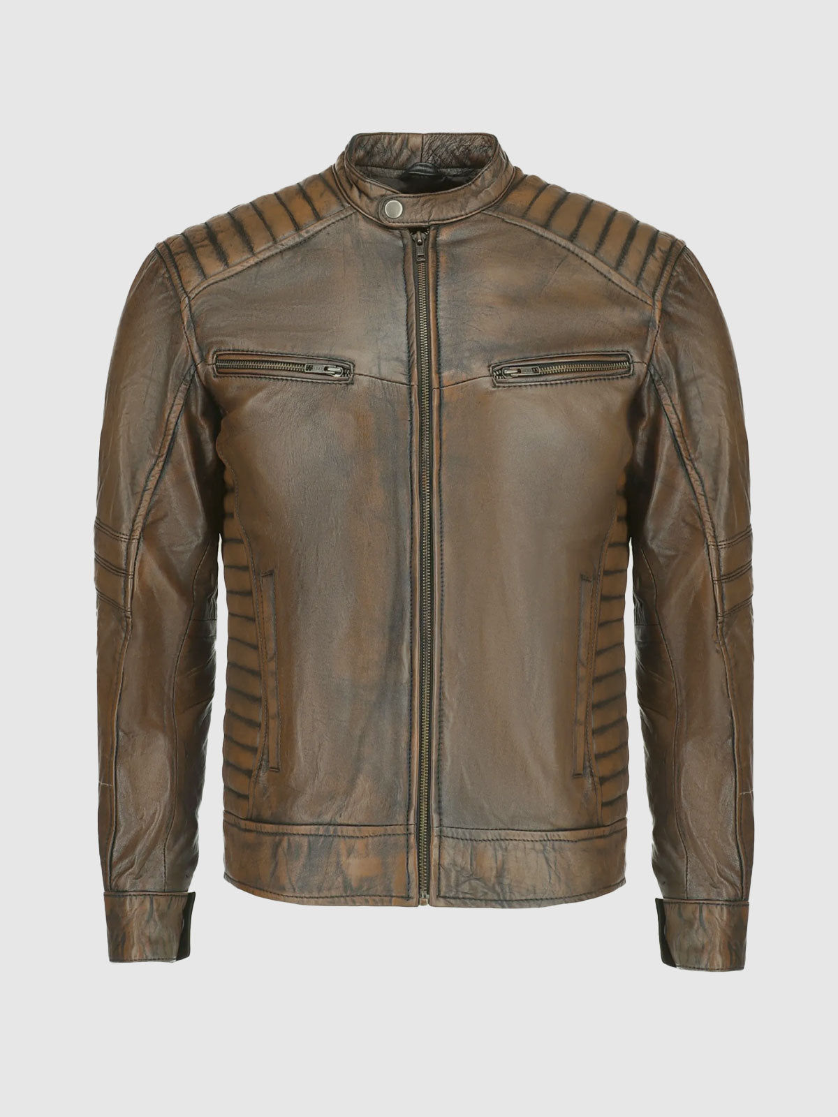 Heritage Luxe Men's Waxed Leather Jacket | Leather Jacket Shop