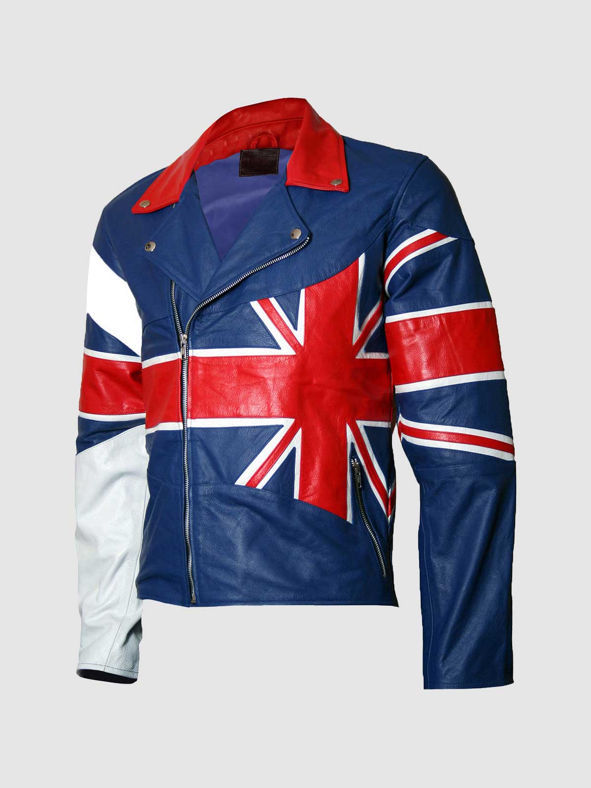 Men Union Jack Flag Biker Leather Jacket | Leather Jacket Shop