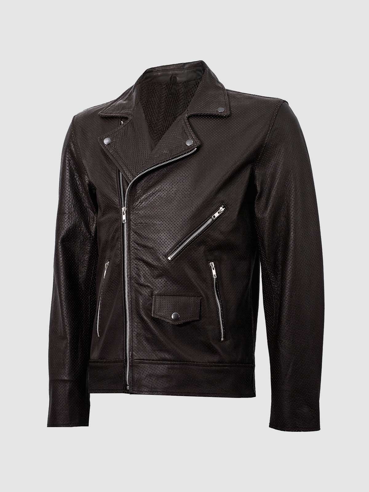 Double Rider Perforated Spring Jacket | Leather Jacket Shop